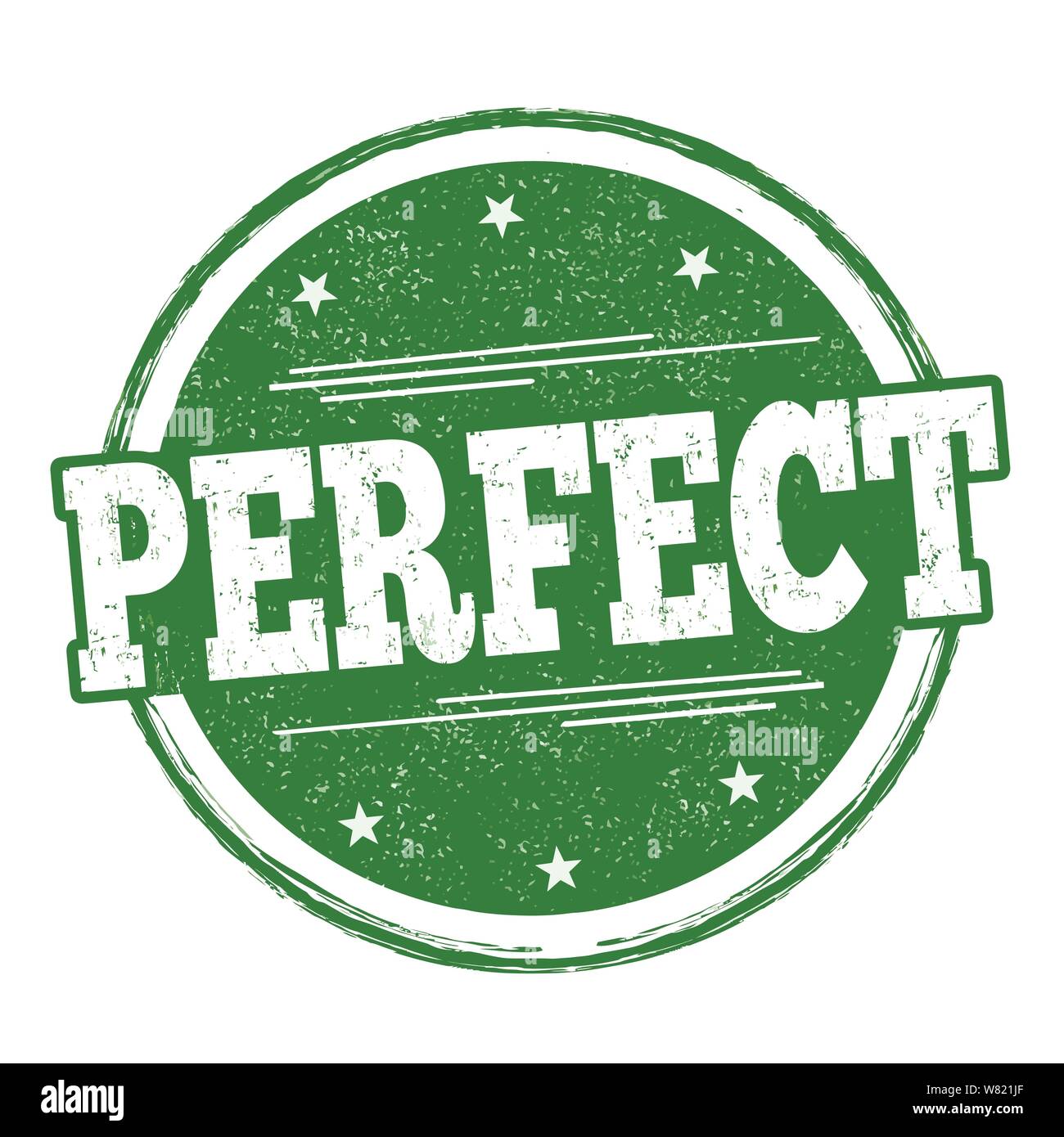 Perfect sign or stamp on white background, vector illustration Stock ...