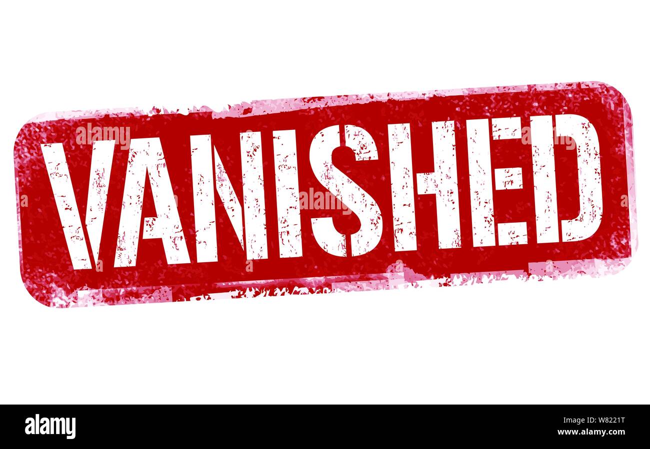 Vanished sign or stamp on white background, vector illustration Stock ...
