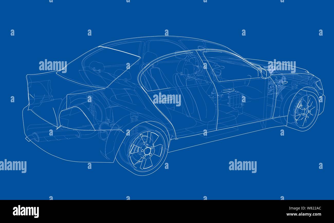 Digital concept car Stock Vector Images - Alamy