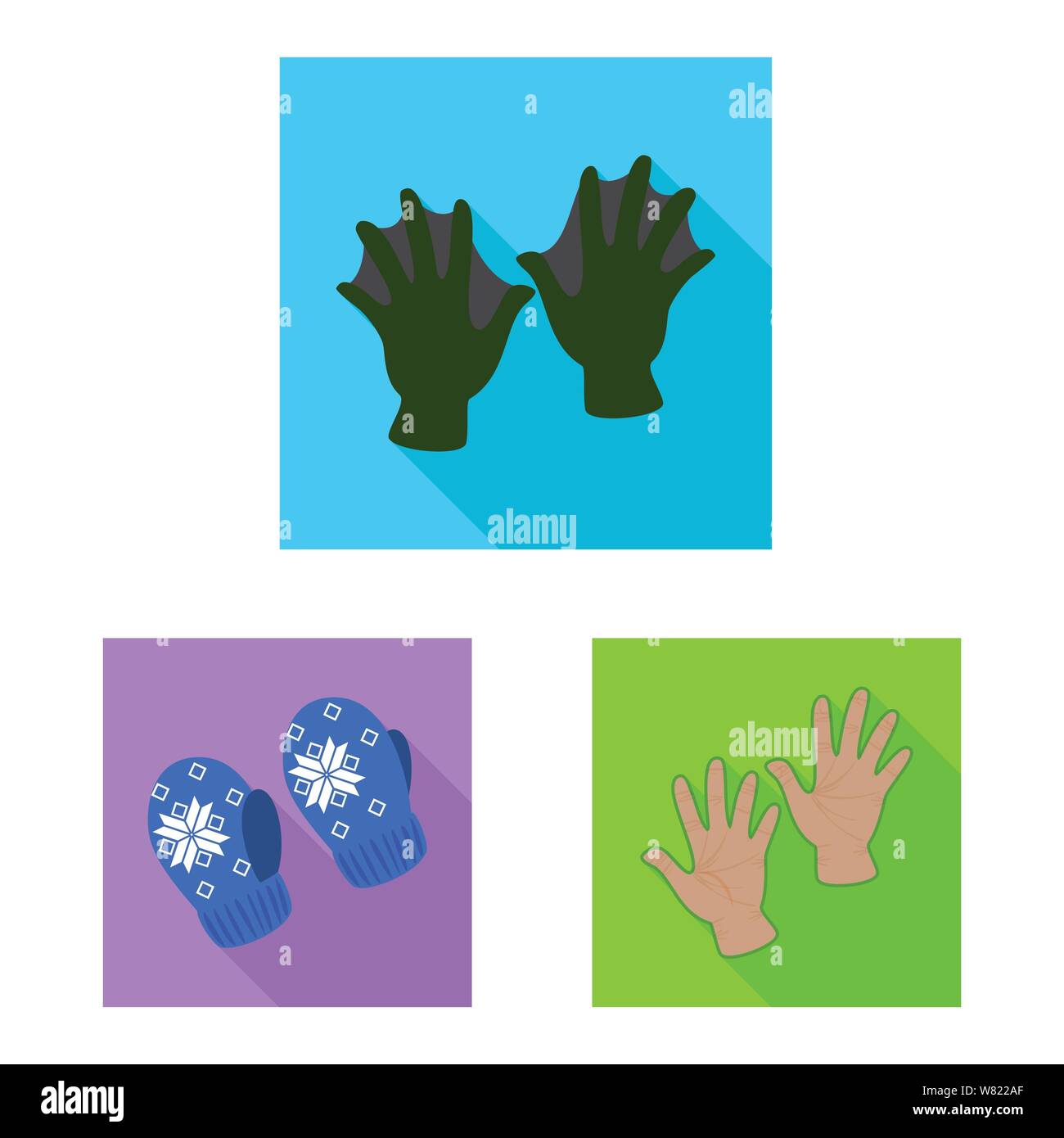 Vector illustration of own and textile symbol. Set of own and safety ...