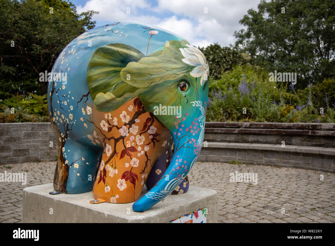 Decorated elephants on the street as part of Elmer's Big Parade ...