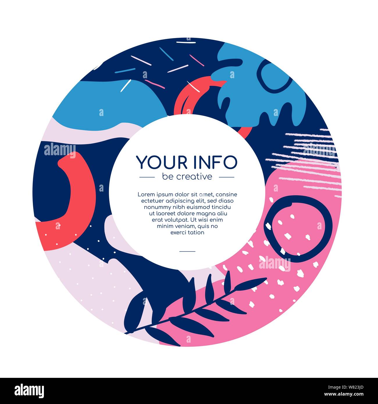 Colorful round flyer - modern vector abstract banner Stock Vector Image ...