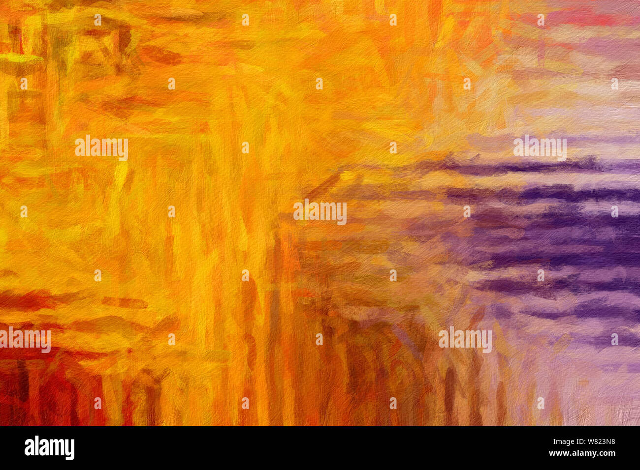 Abstract painting in oil background, splashes of paint on canvas ...