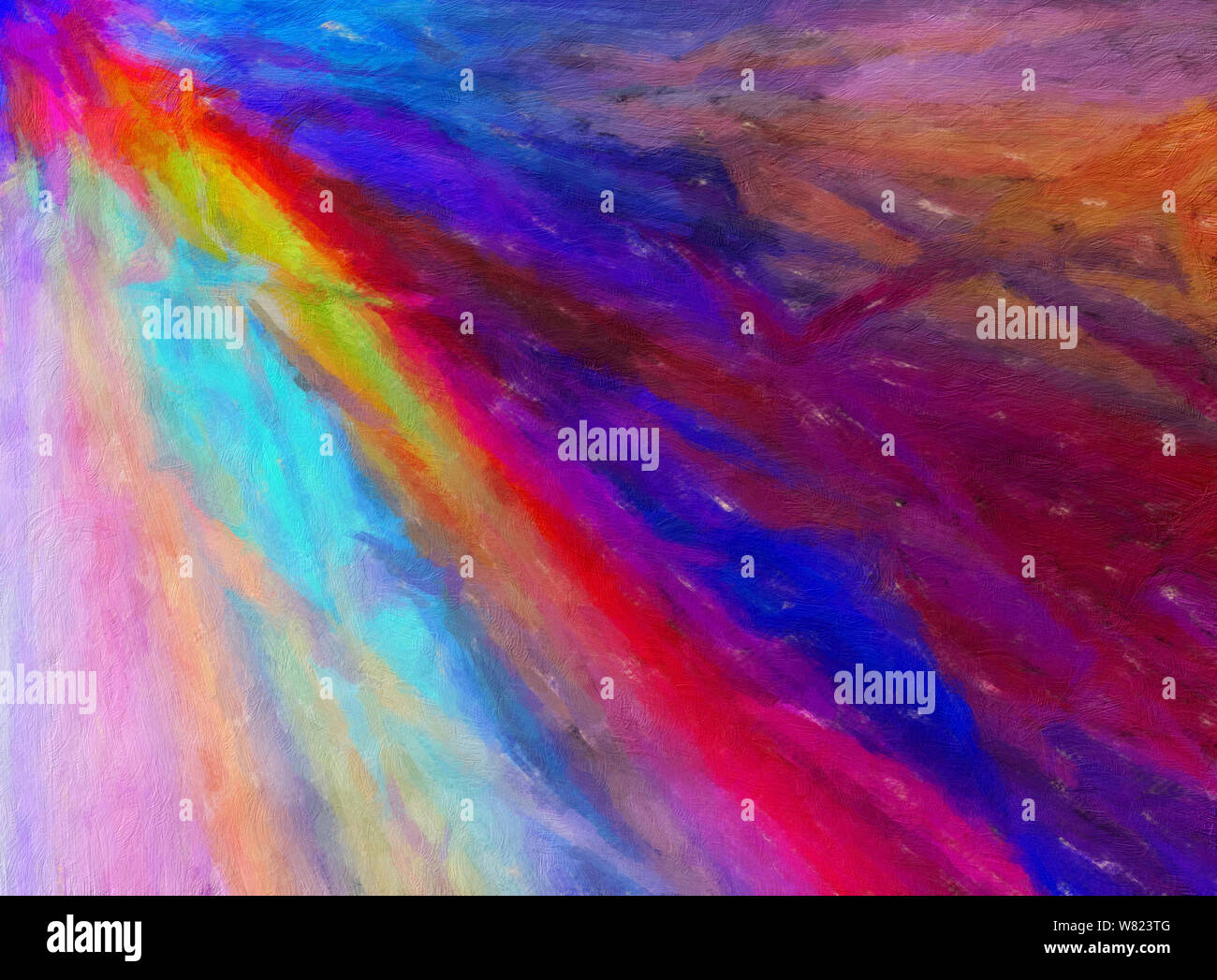 Abstract painting in oil background, splashes of paint on canvas ...