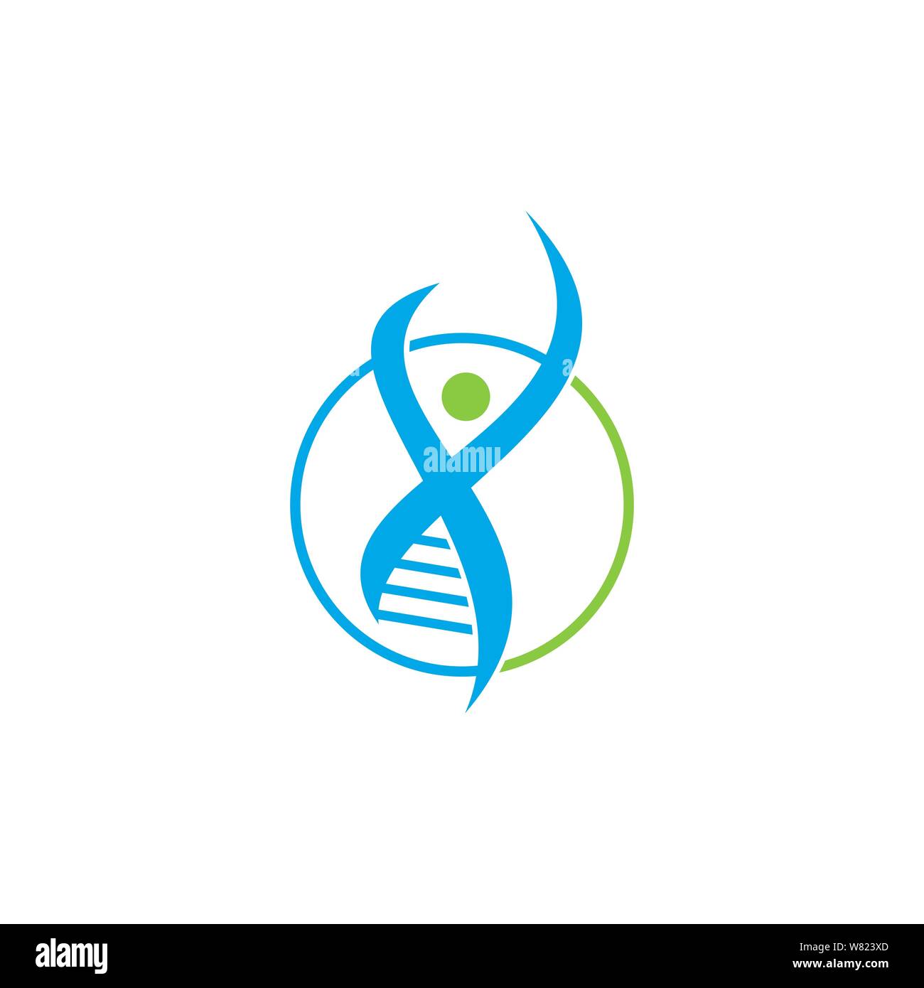 Genetic Health Logo Design Illustration Icon concept Vector Stock ...
