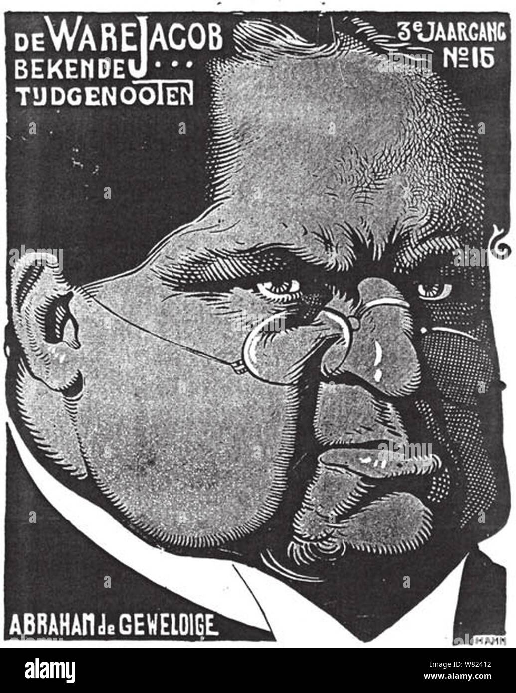 De Ware Jacob 3e jaargang nr. 16 16 januari 1904 Tekening van Albert ...