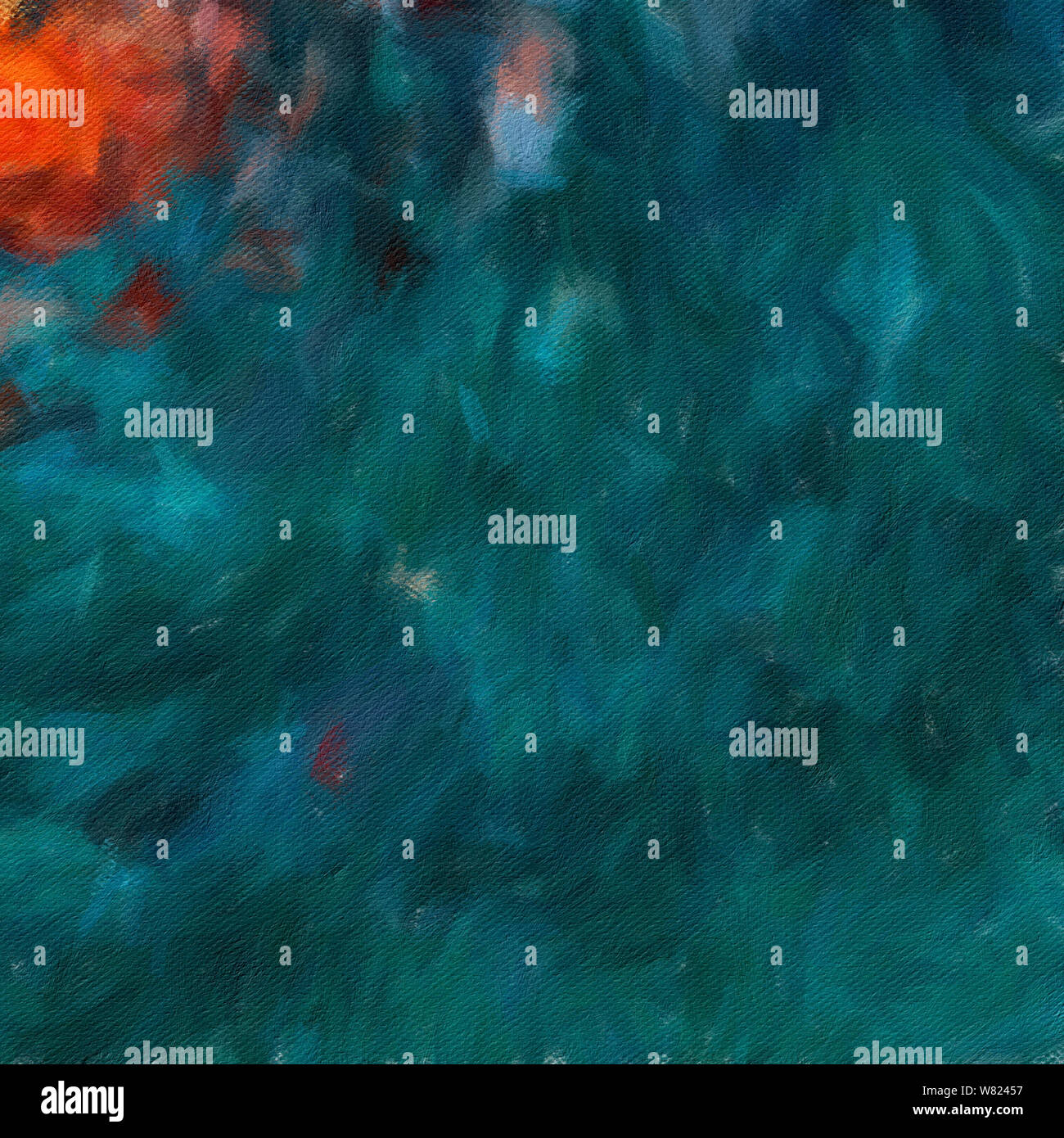 Abstract painting in oil background, splashes of paint on canvas ...