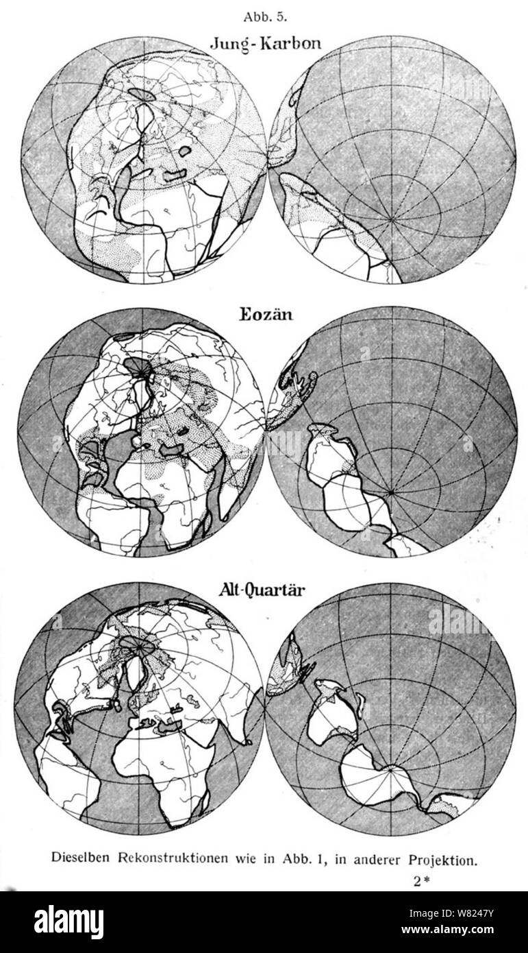 De Wegener Kontinente 019 Stock Photo - Alamy