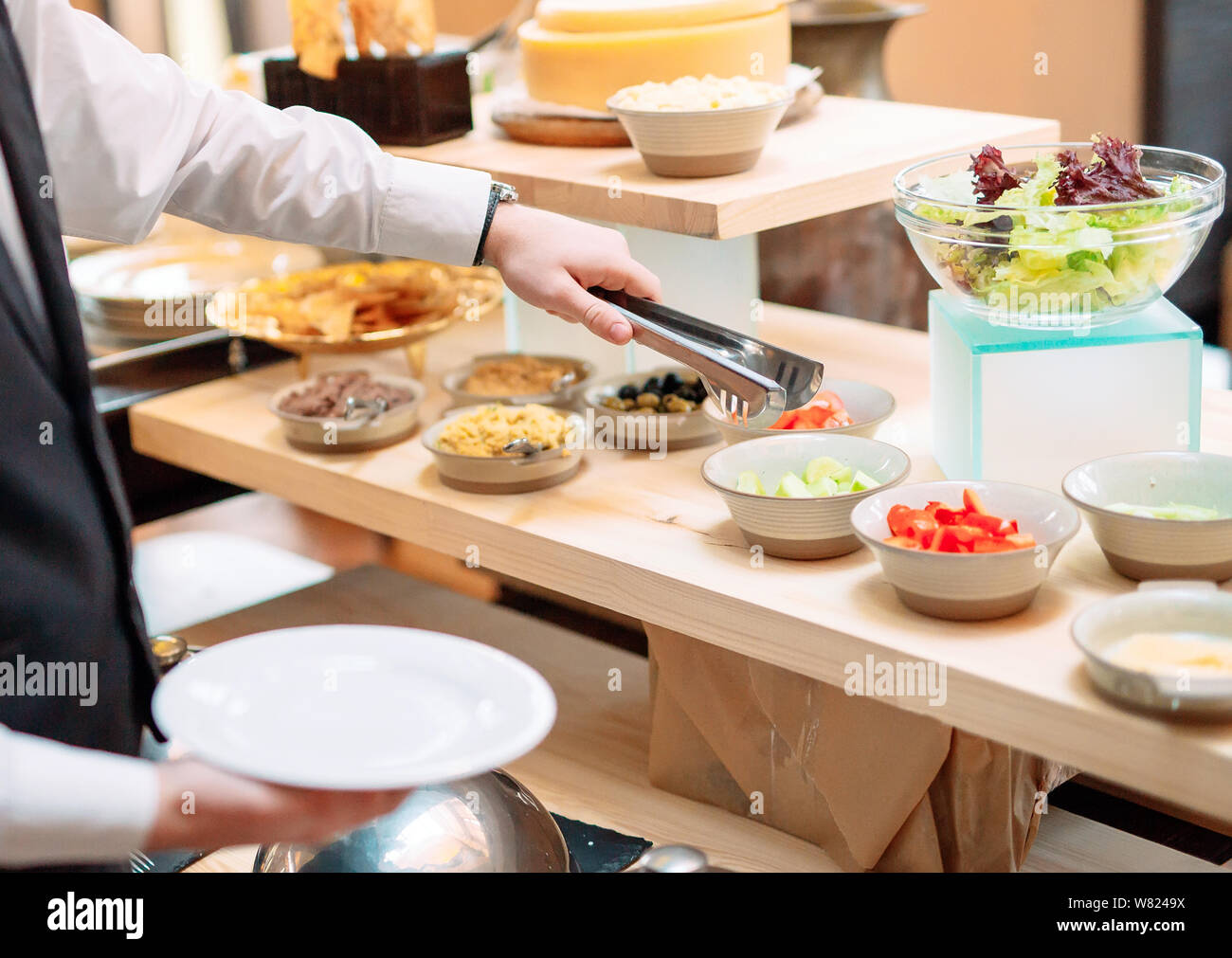 Breakfast buffet at the hotel or restaurant Stock Photo - Alamy