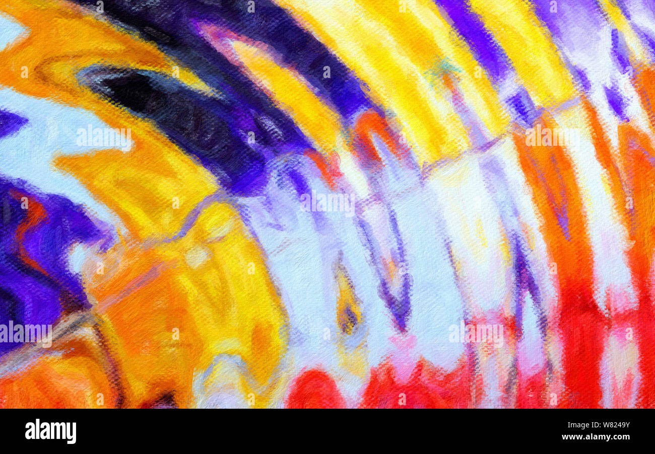 Abstract painting in oil background, splashes of paint on canvas ...