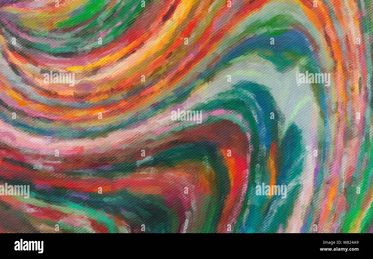 Abstract painting in oil background, splashes of paint on canvas ...