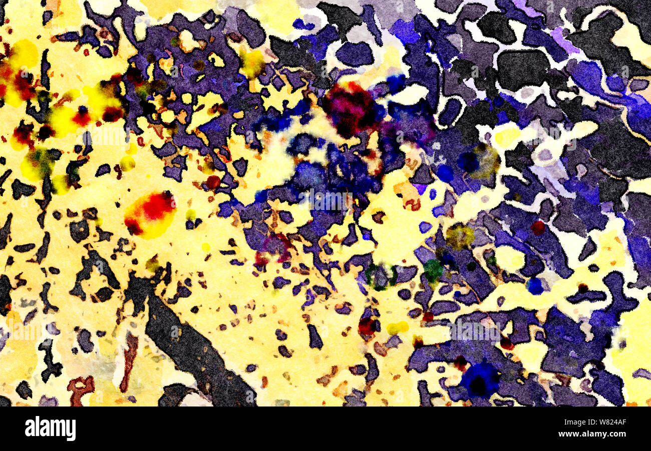 Abstract artwork aesthetic design with messy oil paint strokes, art ...