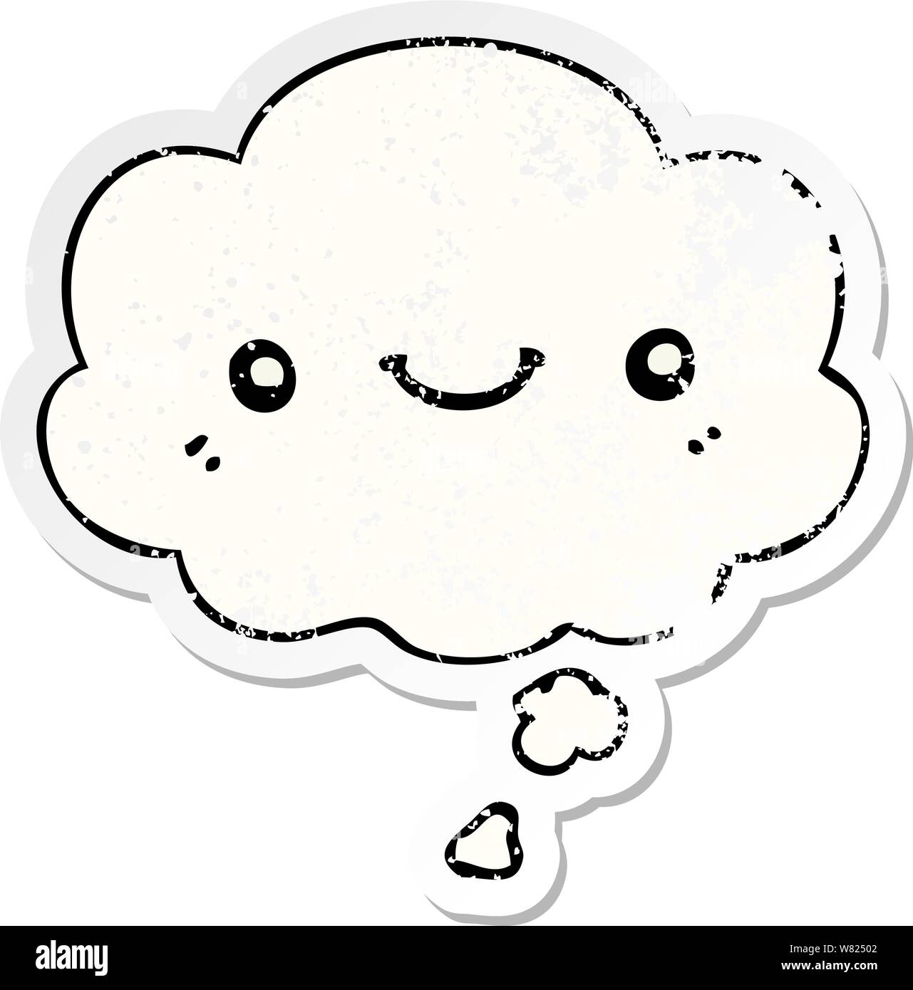 Smiley Face Thought Bubble