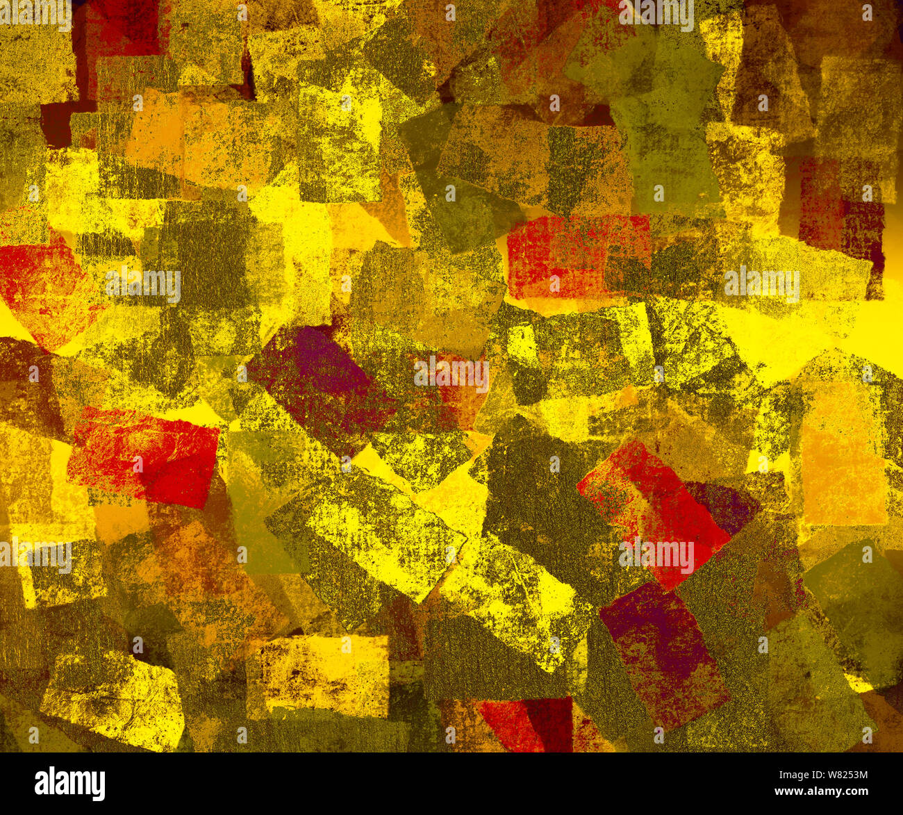 Abstract grungy collage paper. Grunge brush strokes painting. Hand ...