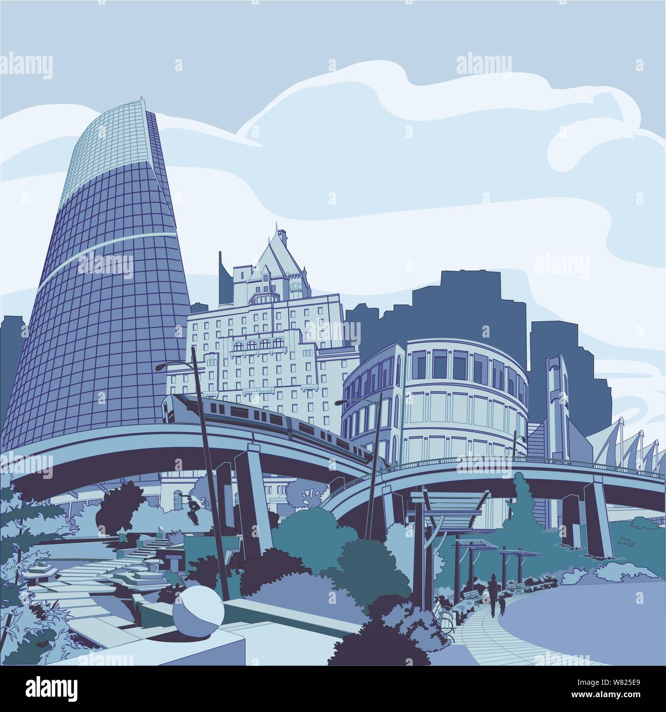 Vancouver skytrain Stock Vector Images - Alamy