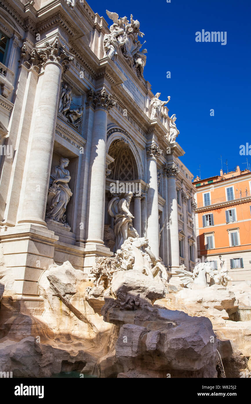 Trevi Fountain designed by Italian architect Nicola Salvi and completed ...