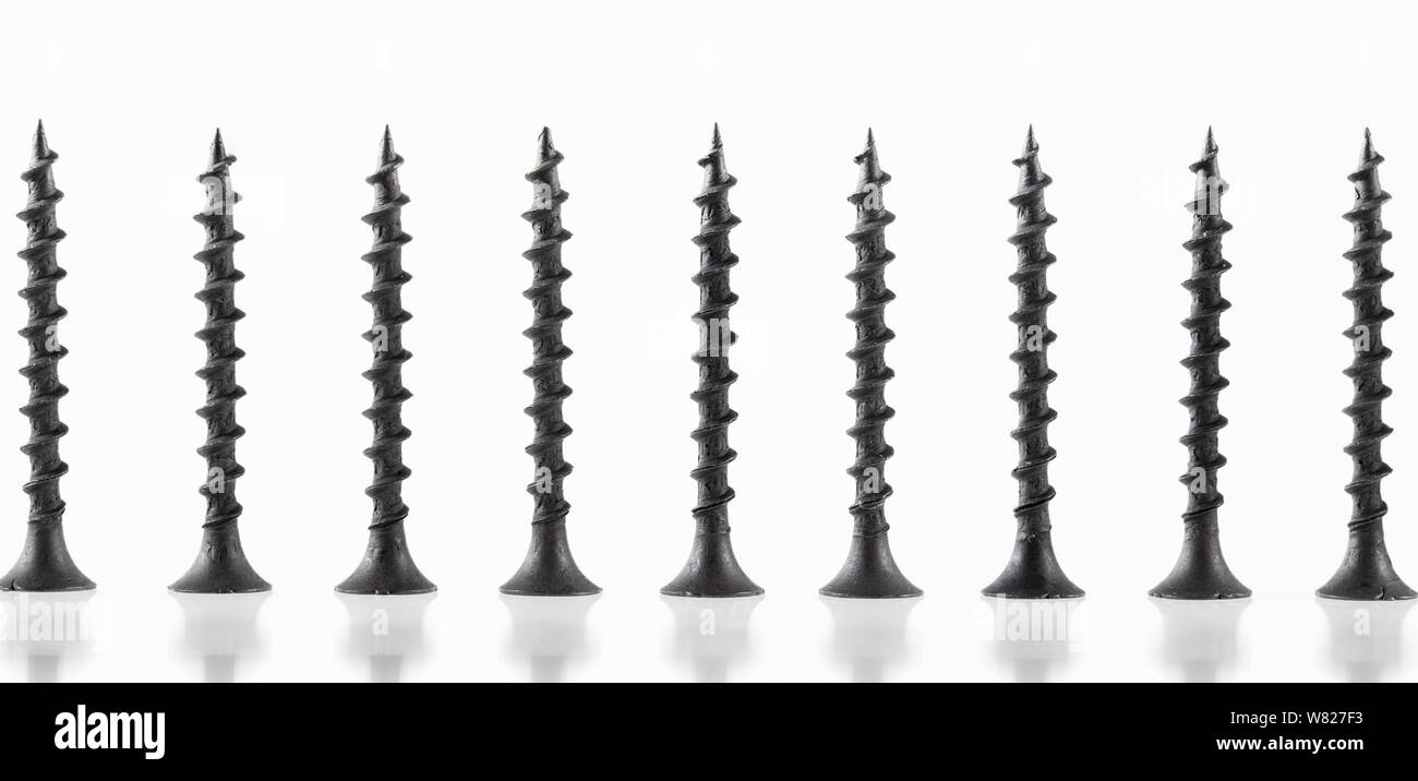 Screws still life large self tapping screws on white background Stock ...