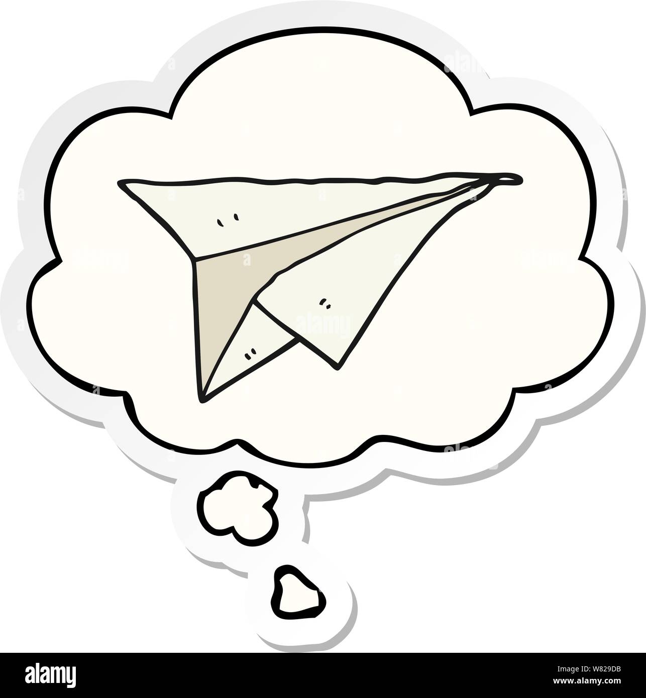 Cartoon illustration folded paper plane hi-res stock photography and ...