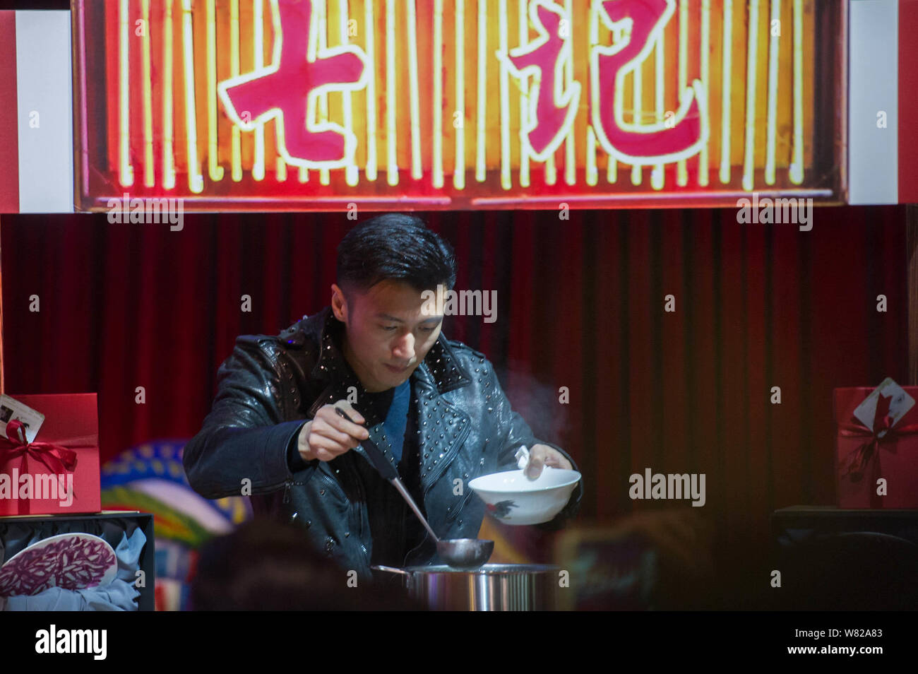 Hong Kong singer and actor Nicholas Tse cooks tangyuan or glutinous ...