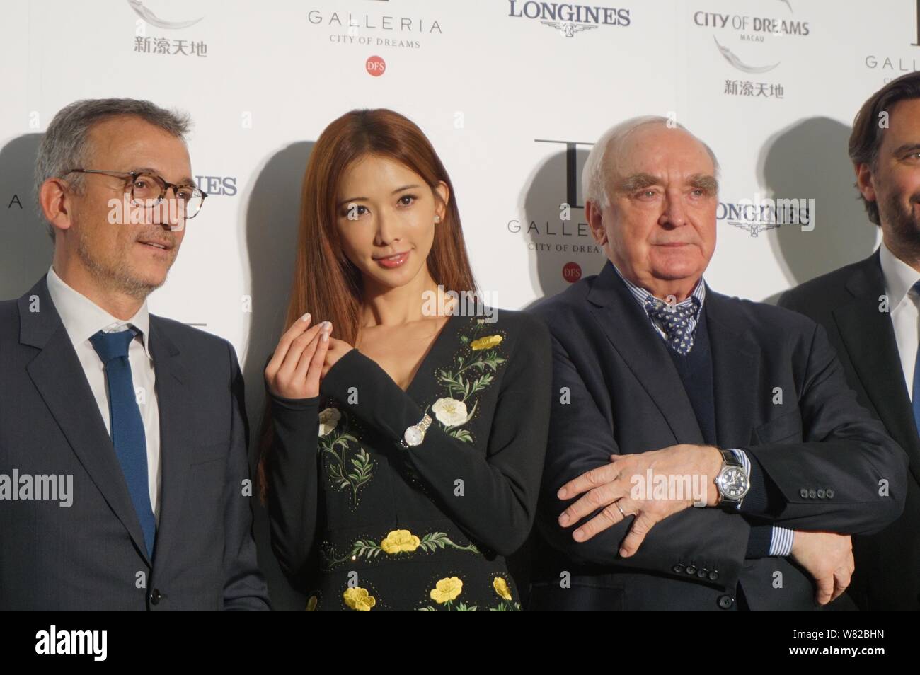 Taiwanese model and actress Lin Chi-ling, second left, poses during the ...