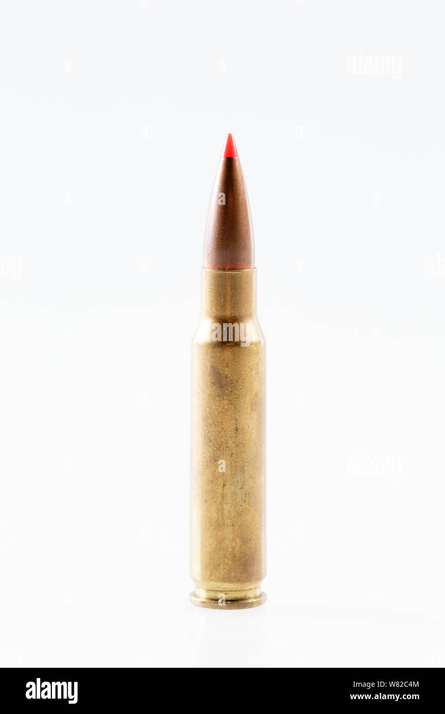 Hunting cartridges of caliber .308 Win, weapon concept Stock Photo - Alamy
