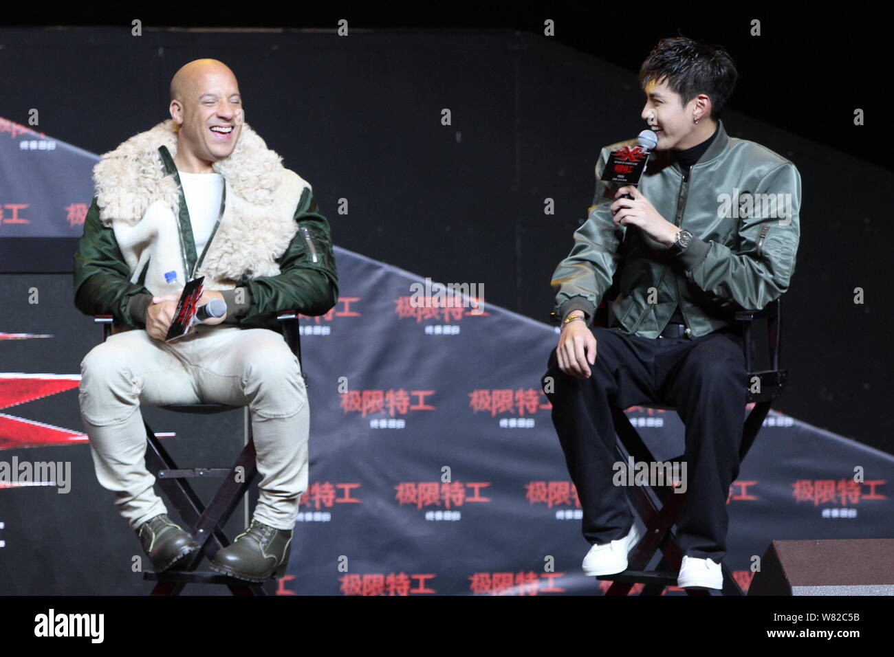American actor Mark Sinclair, left, better known by his stage name Vin ...