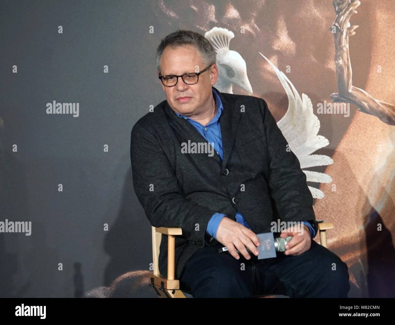 American director Bill Condon attends a press conference for his new ...