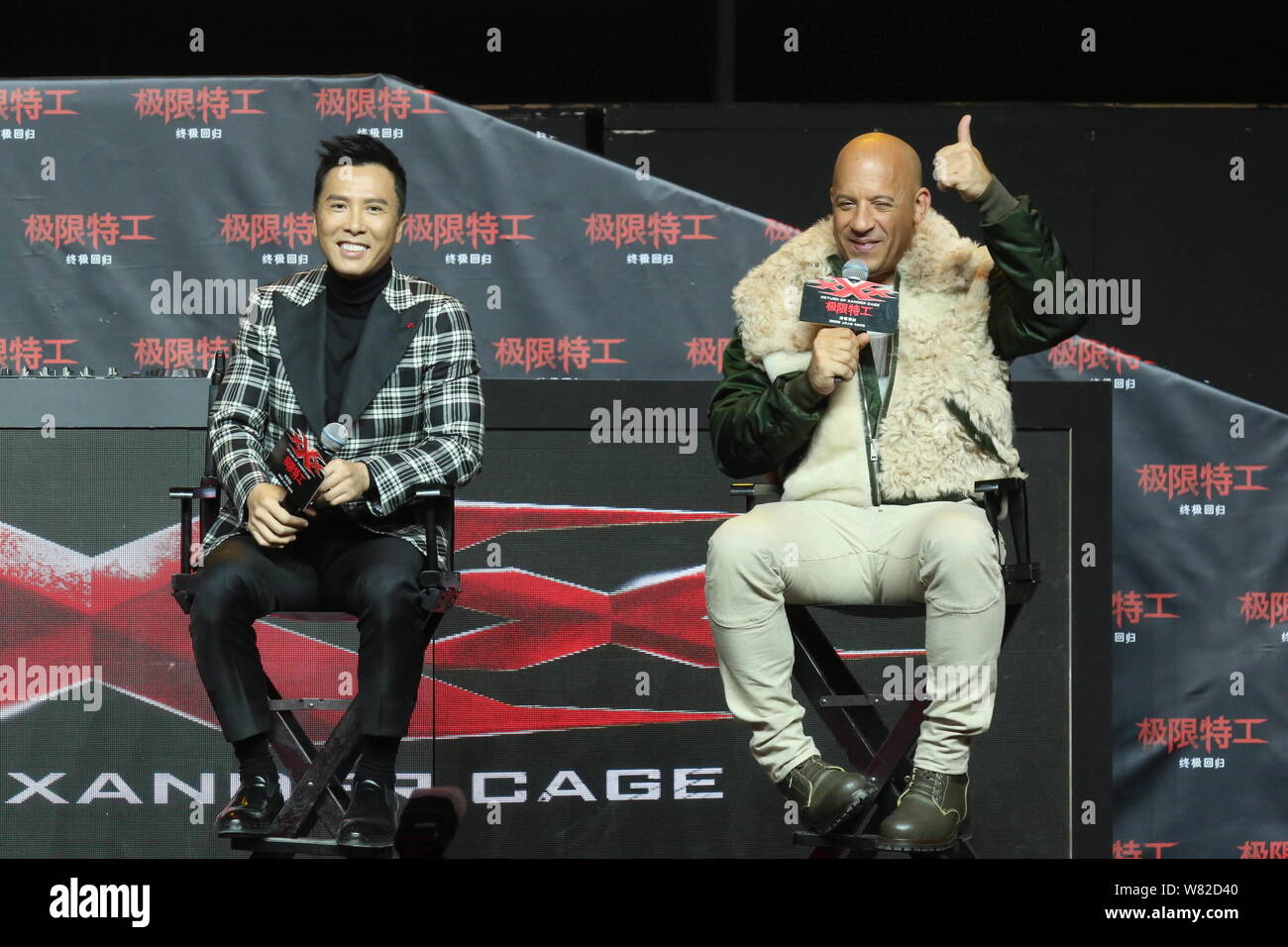 American actor Mark Sinclair, right, better known by his stage name Vin ...