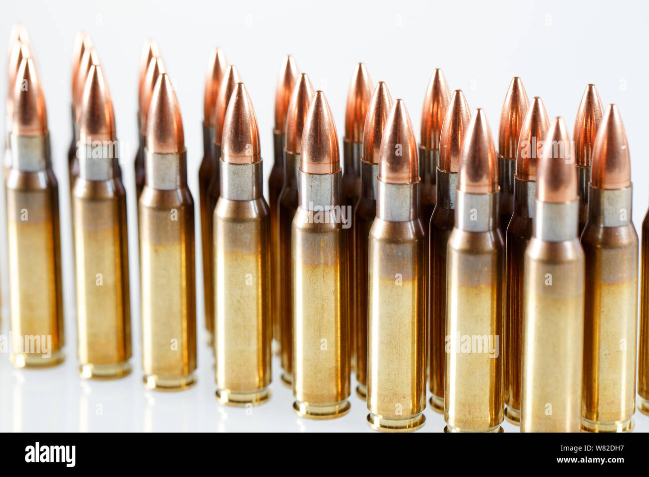 Hunting cartridges of caliber. 308 Win, weapon concept Stock Photo - Alamy