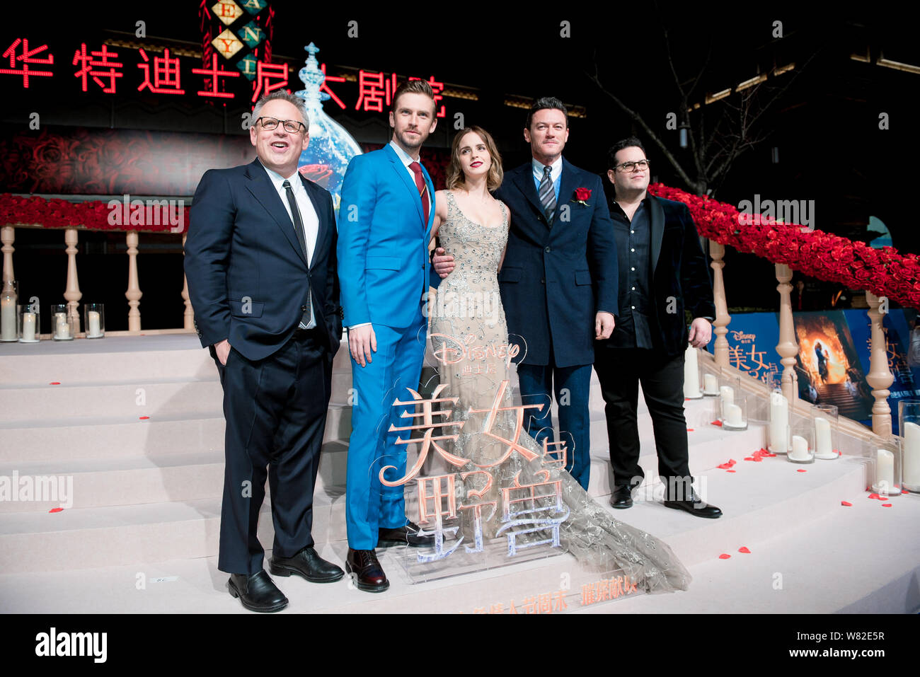 (From left) American director Bill Condon, English actor Daniel ...