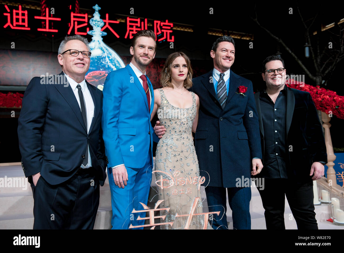 (From left) American director Bill Condon, English actor Daniel ...