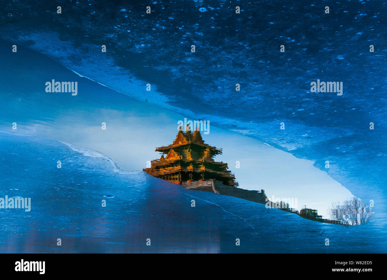 View of the Turret at the Palace Museum, also known as the Forbidden ...