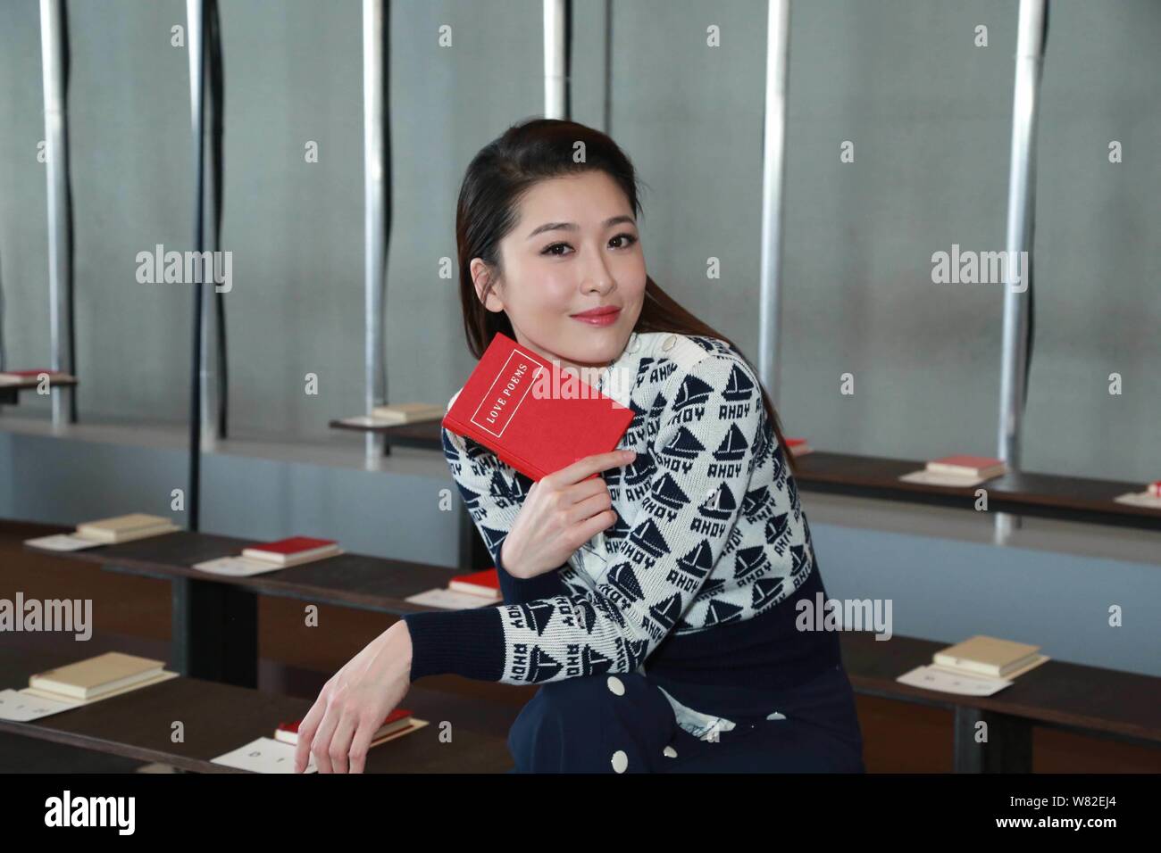 Hong Kong actress Niki Chow attends the Tory Burch fashion show during ...