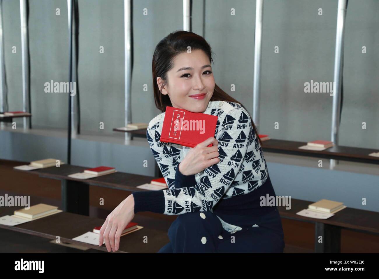 Hong Kong actress Niki Chow attends the Tory Burch fashion show during ...