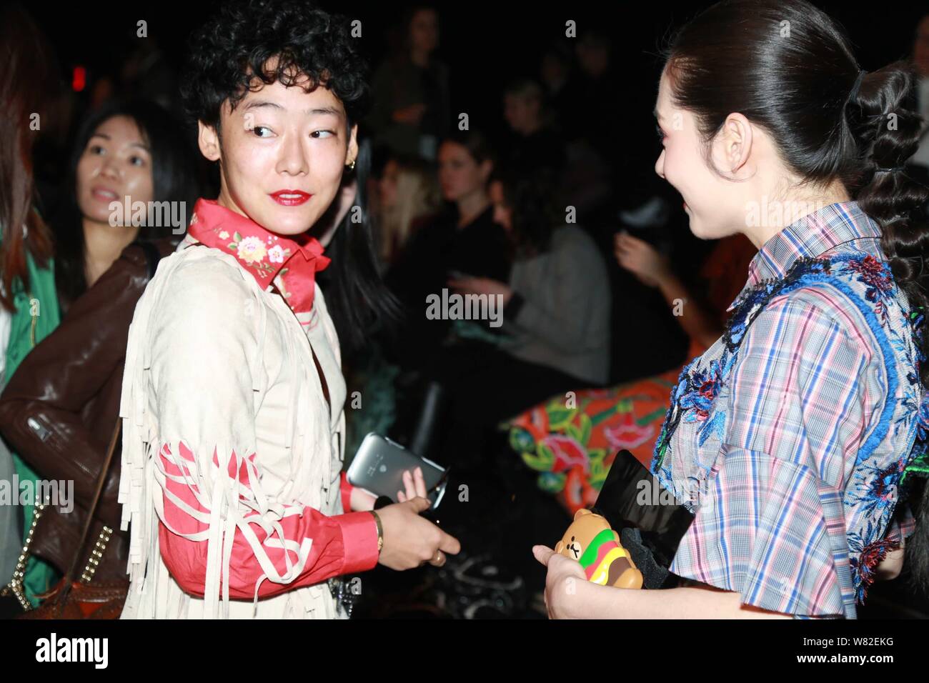 Japanese model Sayo Akasaka, left, and Taiwanese actress Bea Hayden Guo ...