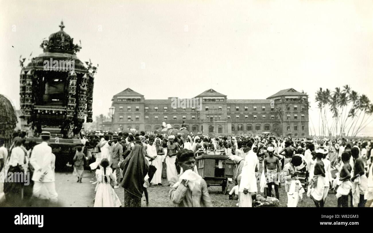 Ceylon, Colombo, Sri Lanka. People, festivals, Dagoba and other Temples ...