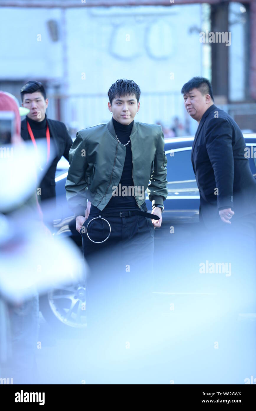 Chinese actor Kris Wu Yifan arrives on the red carpet for the premiere of his movie "xXx: The ...