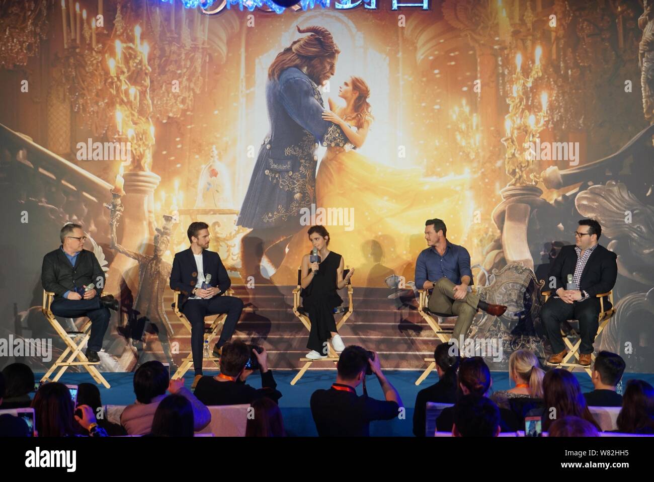 (From left) American director Bill Condon, English actor Daniel ...