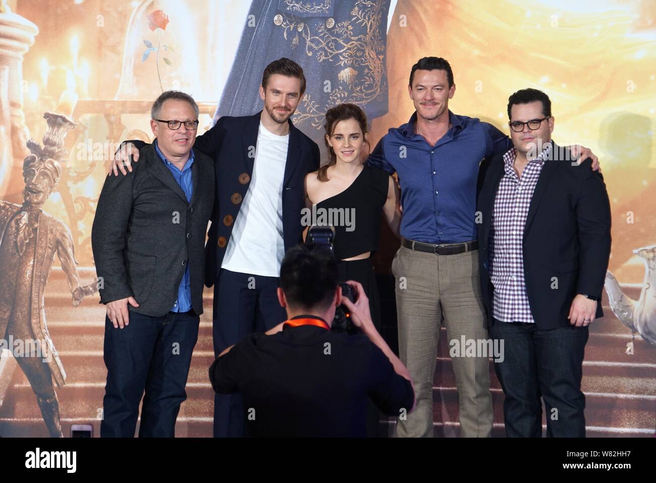 (From left) American director Bill Condon, English actor Daniel ...