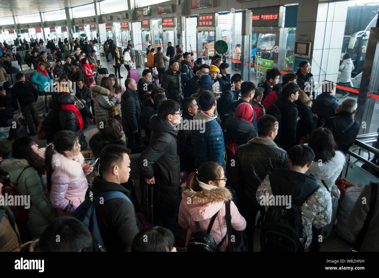 China lunar new year travel rush bus hi-res stock photography and ...