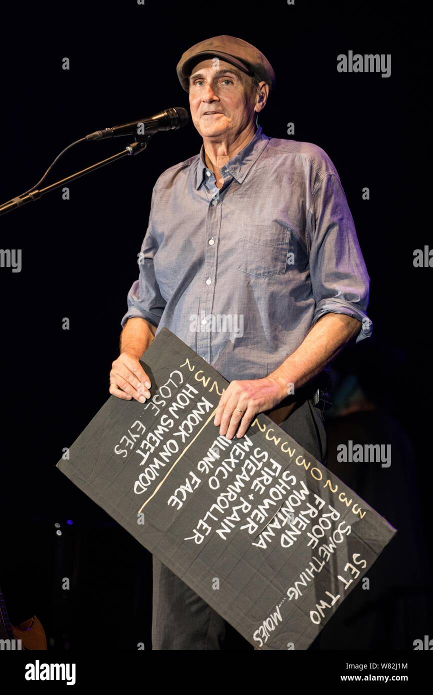American singer-songwriter James Taylor performs during a concert in ...
