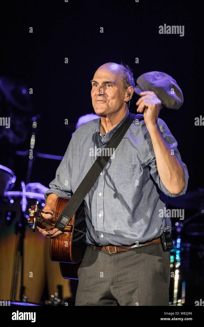 American singer-songwriter James Taylor performs during a concert in ...