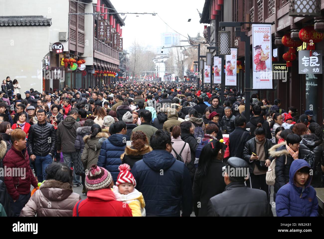Tourists crowd the Confucius Temple to celebrate the Chinese Lunar New ...