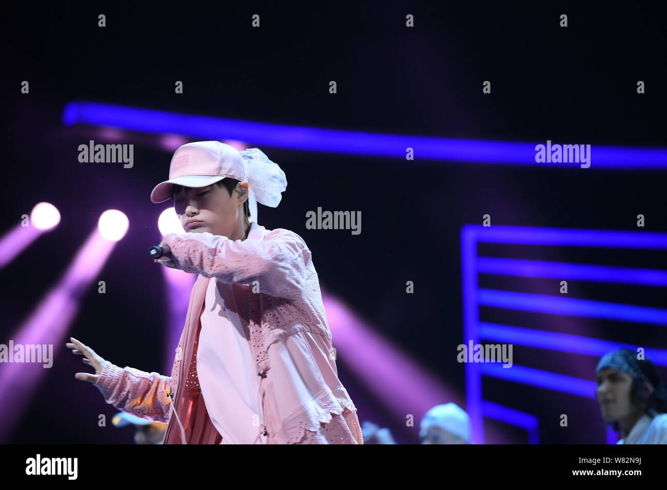 Chinese singer Li Yuchun performs during TV drama awards ceremony in Shanghai, China, 26 ...