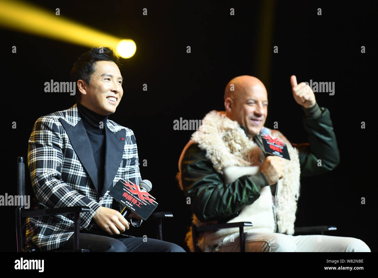 American actor Mark Sinclair, right, better known by his stage name Vin ...