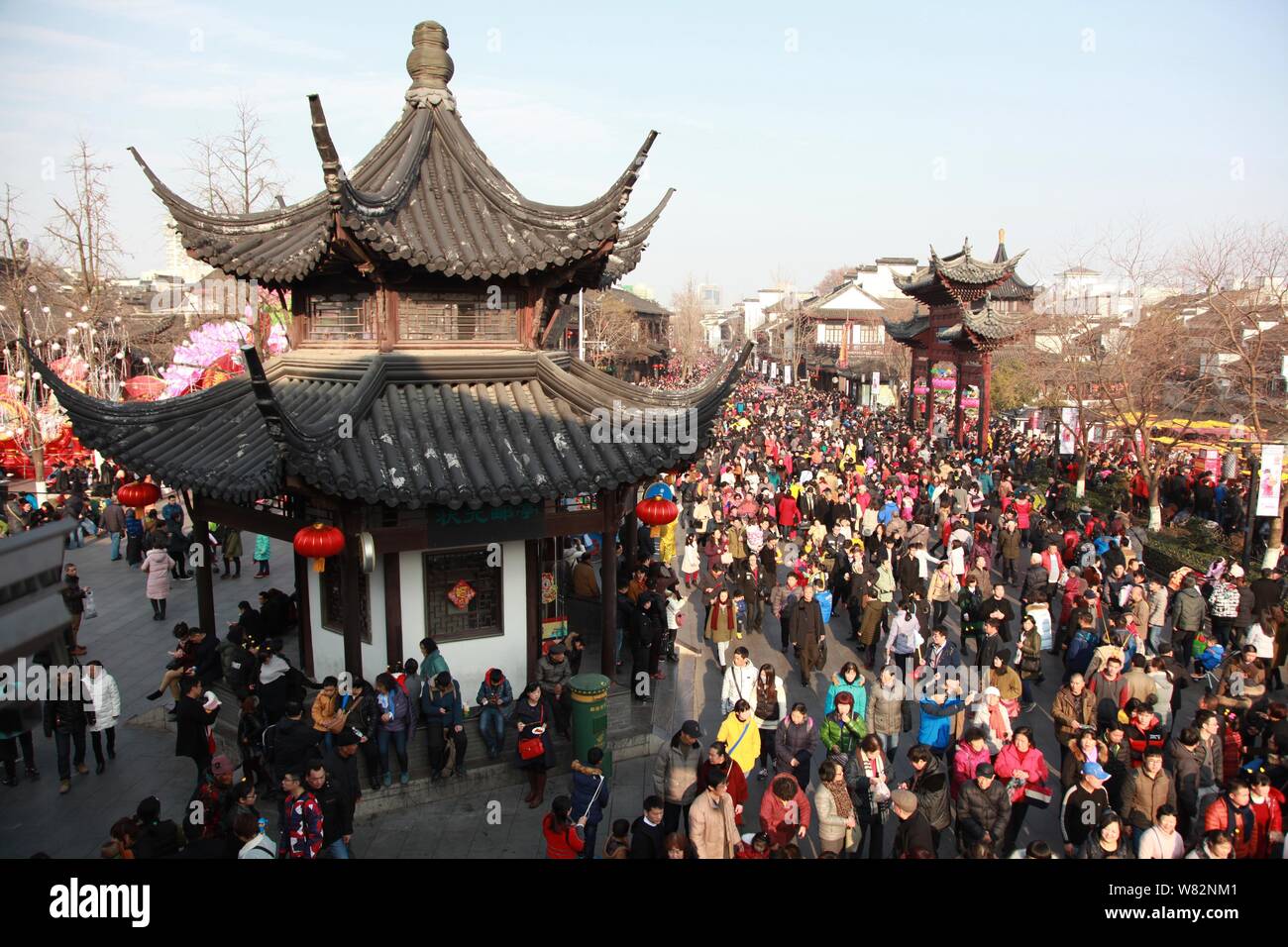 Tourists crowd the Confucius Temple to celebrate the Chinese Lunar New ...