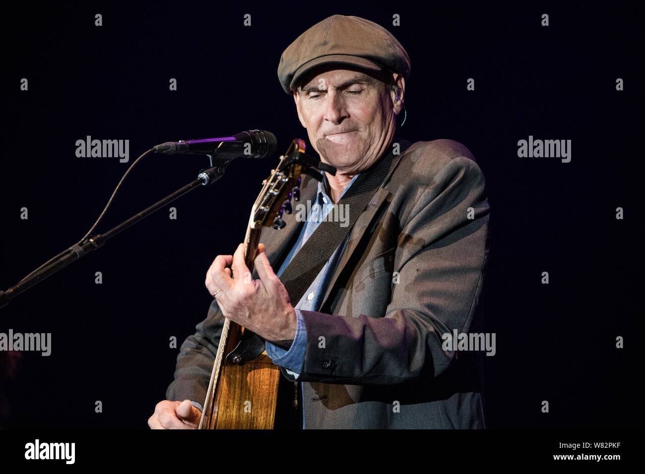 American singer-songwriter James Taylor performs during a concert in ...