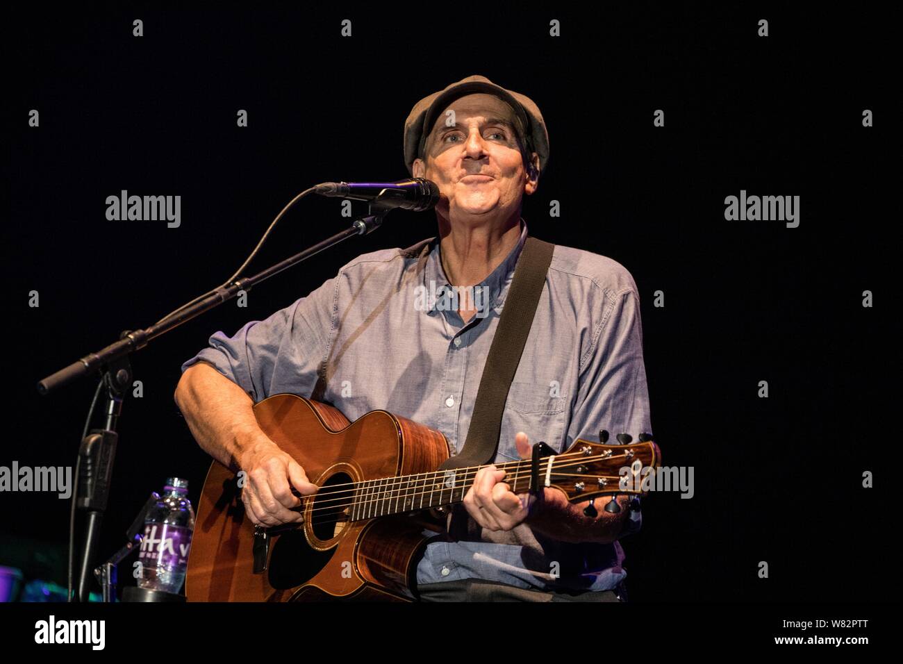 American singer-songwriter James Taylor performs during a concert in ...