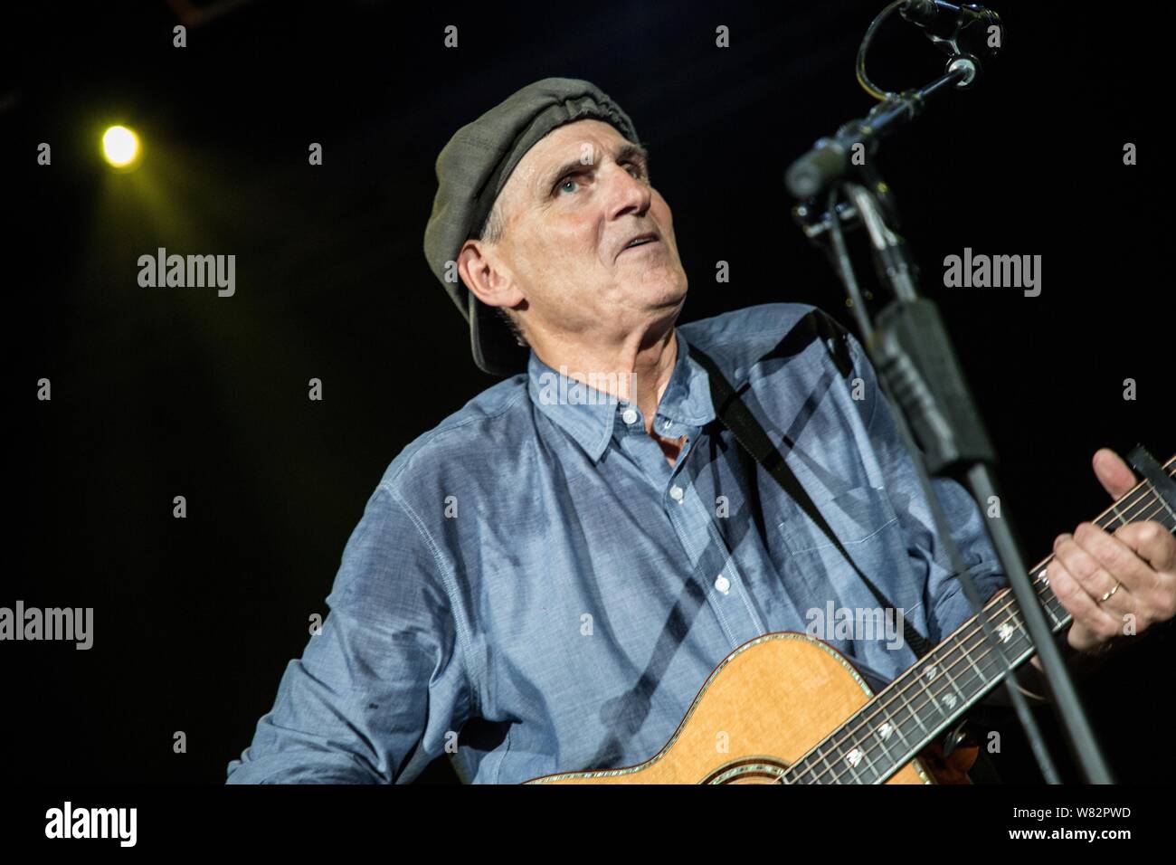 American singer-songwriter James Taylor performs during a concert in ...