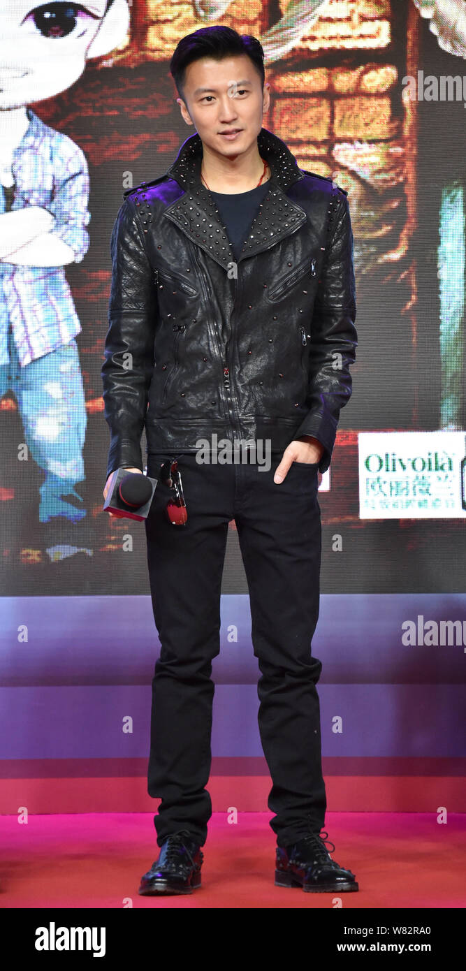 Hong Kong singer and actor Nicholas Tse poses at a press conference for ...
